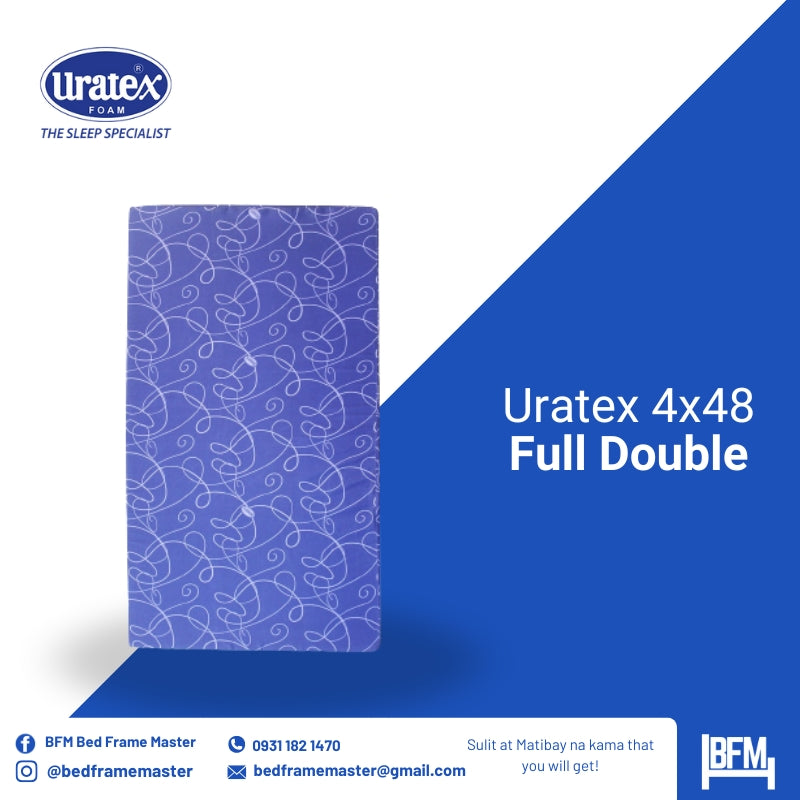 Uratex Foam Double Size 4x48x75 – Bed Frame Master