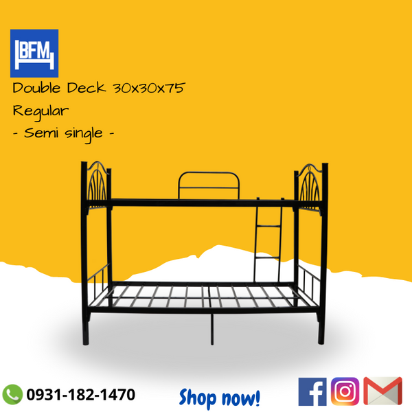 Double Deck Semi-Single Size Regular 30x30x75 – Bed Frame Master