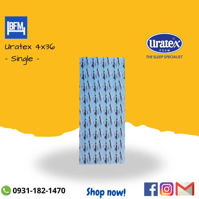 Uratex Foam Single Size 4x36x75 – Bed Frame Master